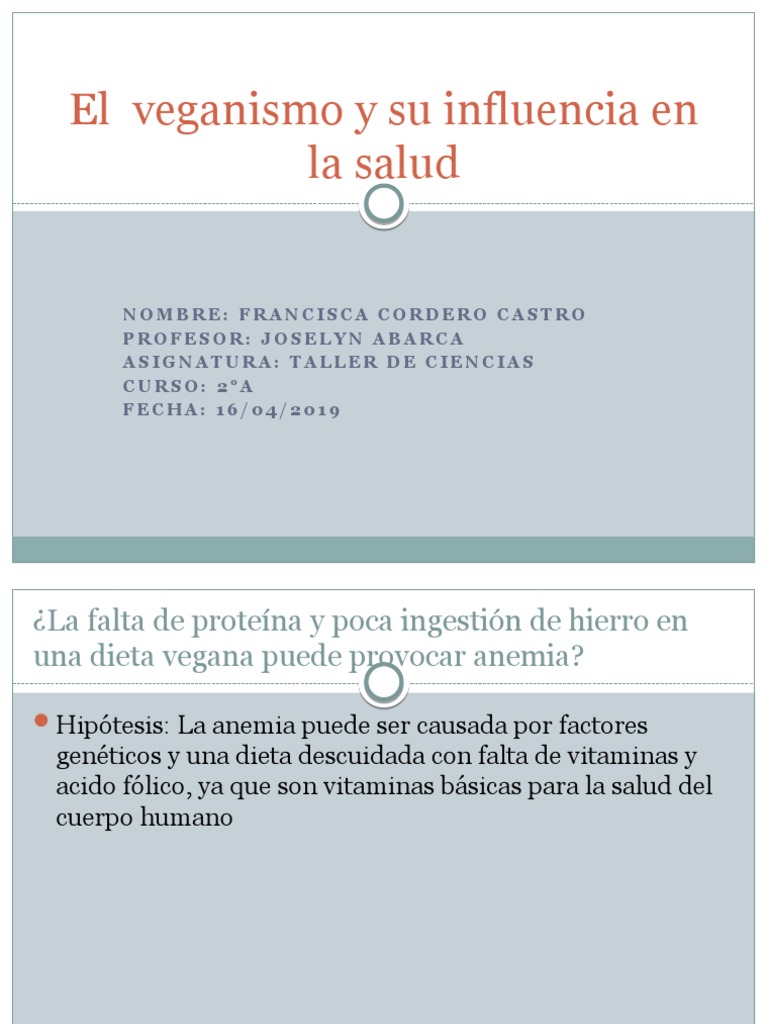 El Veganismo y Su Influencia en La Salud | PDF | Veganismo | Dieta