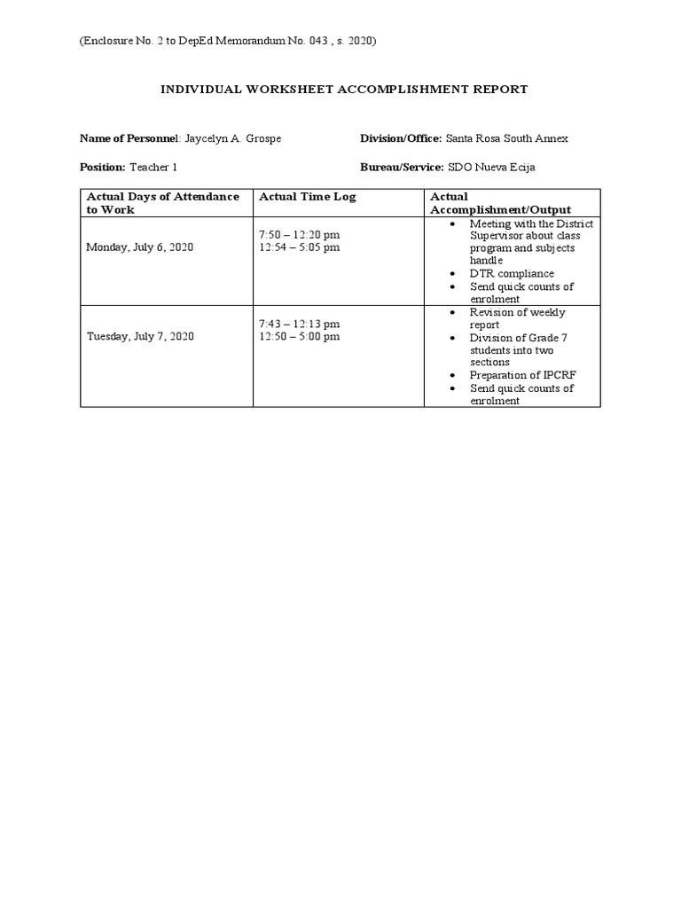 July 2nd Week Report Jaycelyn | PDF