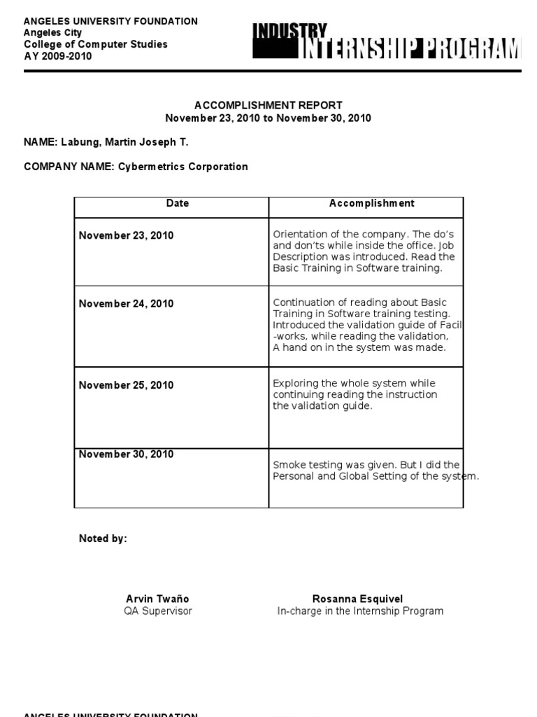 Accomplishment Template | PDF | Intellectual Works | Computer Engineering