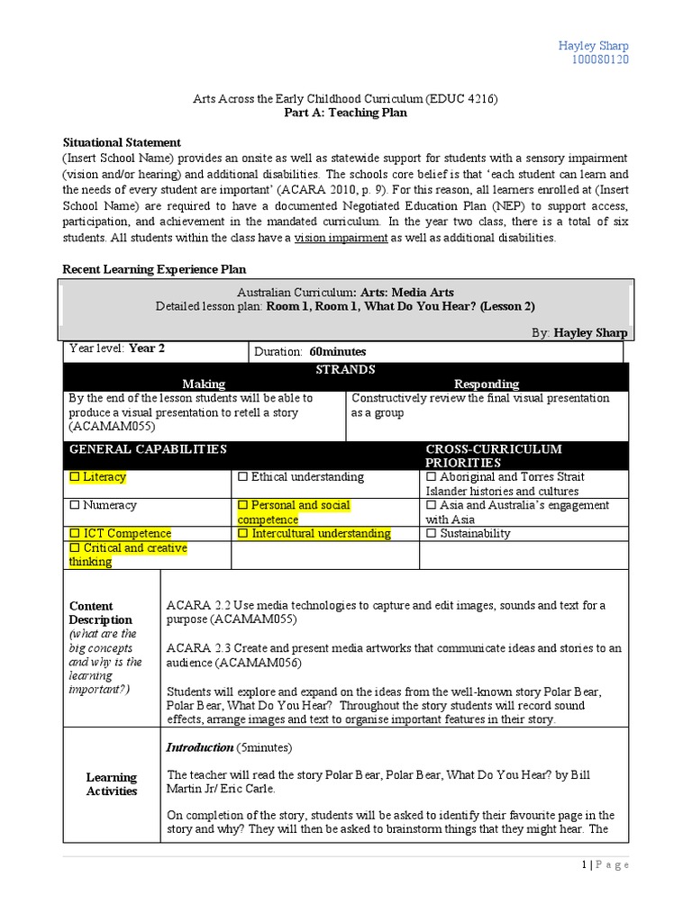 Arts Across The Early Childhood Curriculum | PDF | Curriculum | Learning