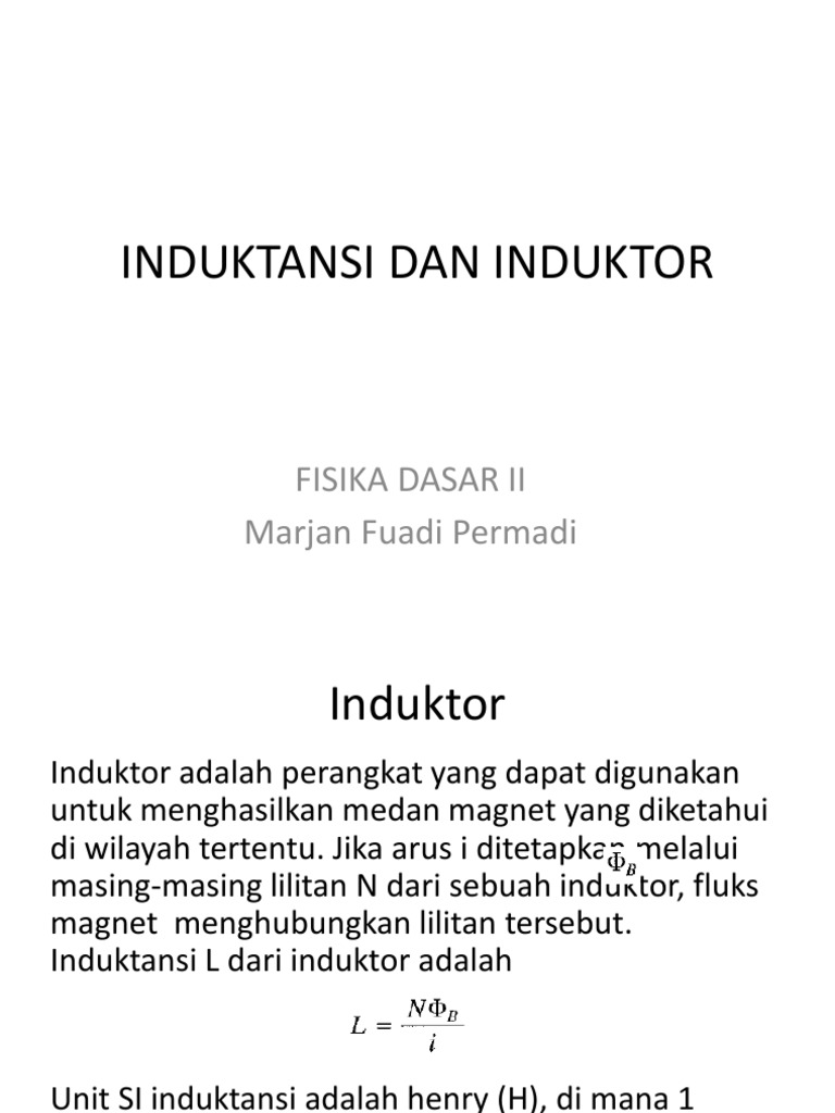 Induktansi & Induktor | PDF