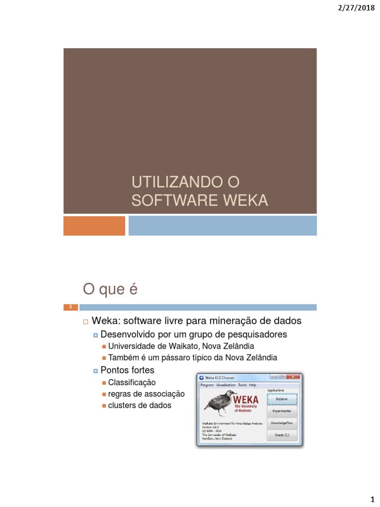 Tutorial Usando Weka PDF | PDF | Rede neural artificial | Análise de ... Tutorial Usando Weka PDF | PDF | Rede neural artificial | Análise de ...
