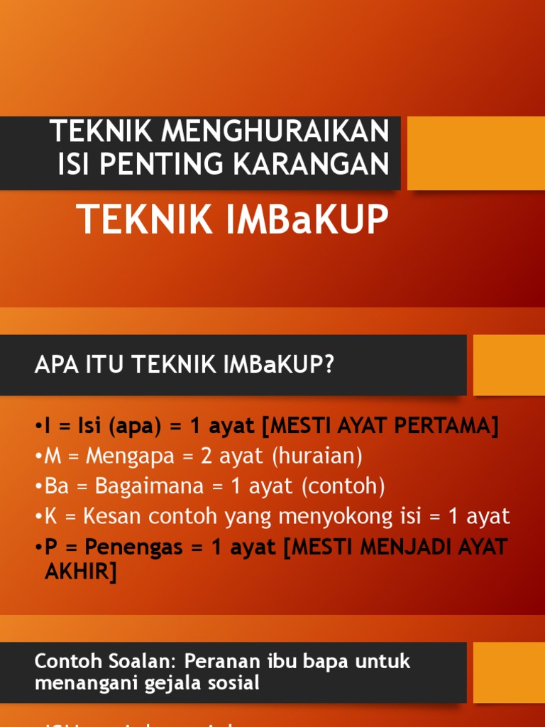 f3 Teknik Imbakup | PDF | Pengembangan Diri | Karier & Perkembangan