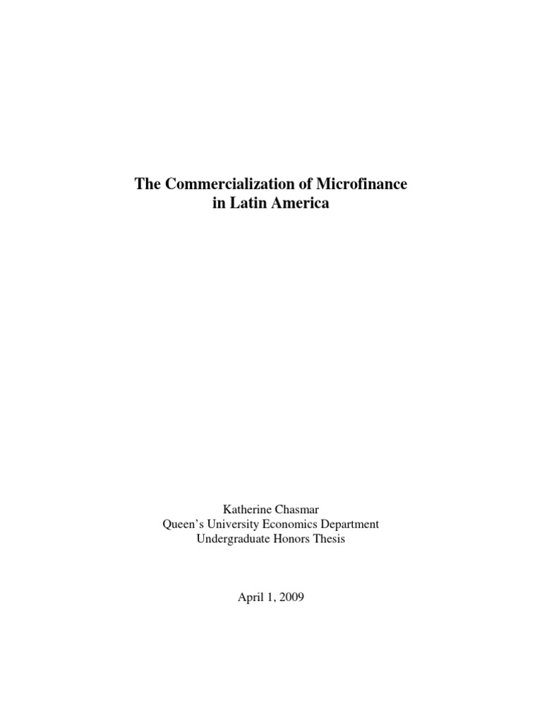 MFG en Paper The Commercialization of Microfinance in Latin America Apr ...