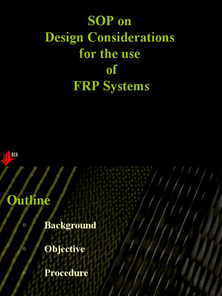 SOP On Design Considerations For The Use of FRP Systems | PDF | Fibre ...
