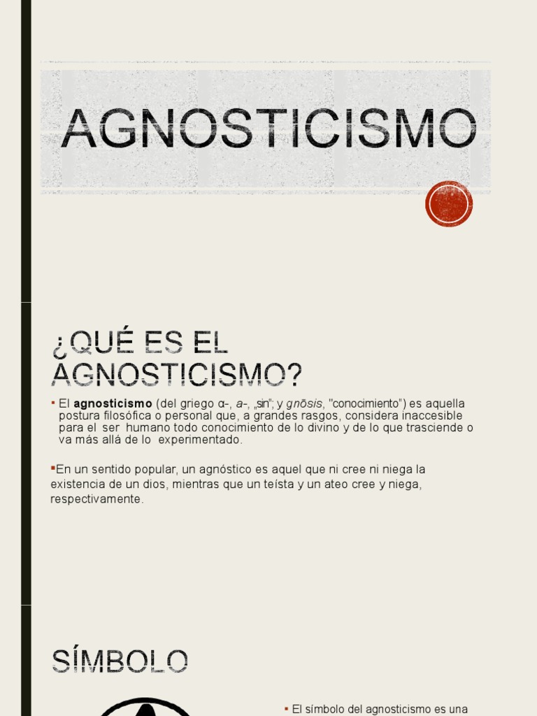 Definición y Tipos de Agnosticismo | PDF | Agnosticismo | Ateísmo