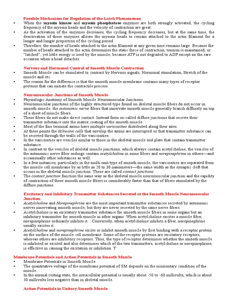 Possible Mechanism For Regulation of The Latch Phenomenon | PDF ...