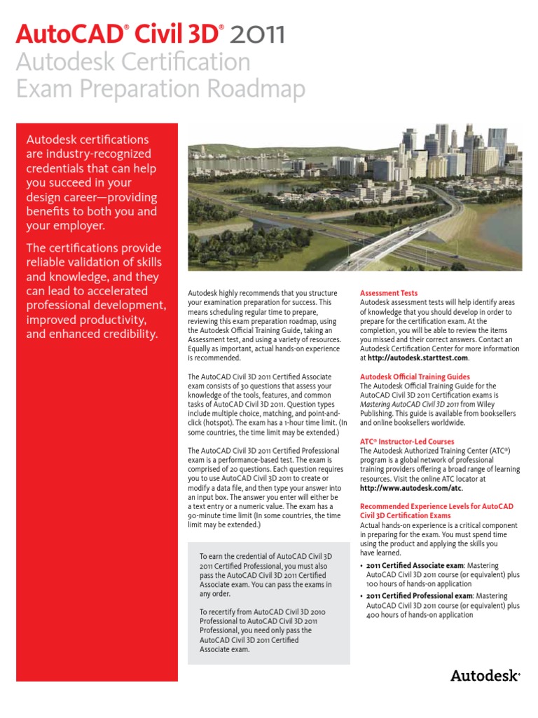 Autocad Civil 3d 2011 Certification Exam Preparation Roadmap Com | PDF ...