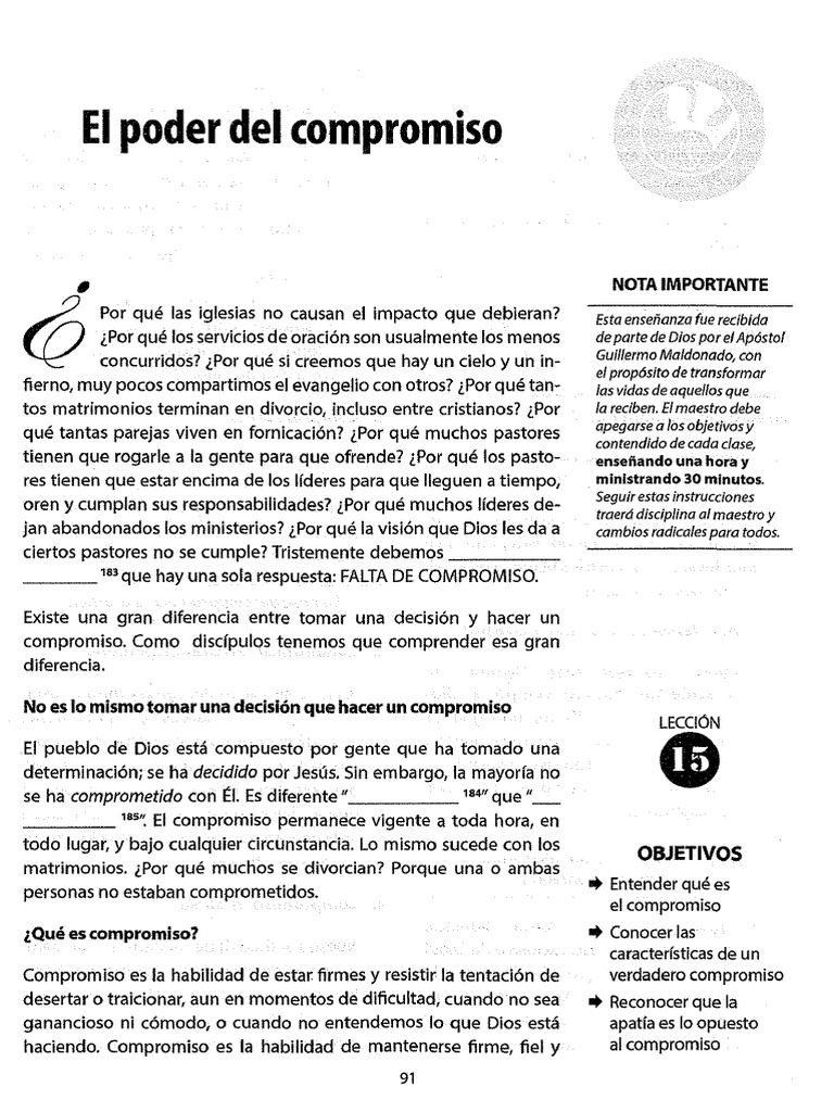 El Poder Del Compromiso | PDF | Cristo (título) | Santo