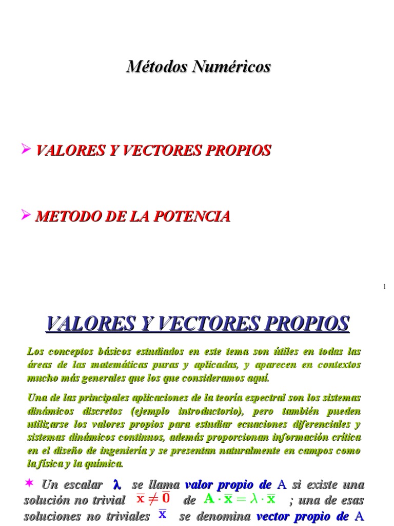 5 Valores y Vectores Propios | PDF | Valores propios y vectores propios | Matriz (Matemáticas)