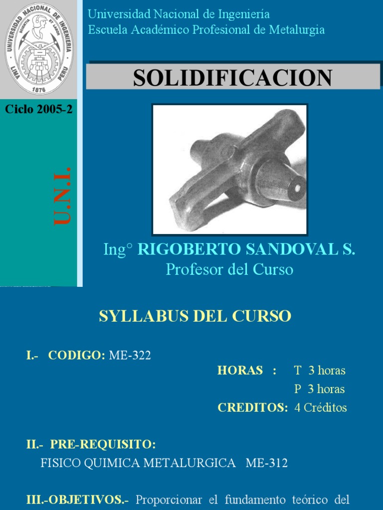 Solidificación de metales y aleaciones: Fundamentos teóricos y casos ...