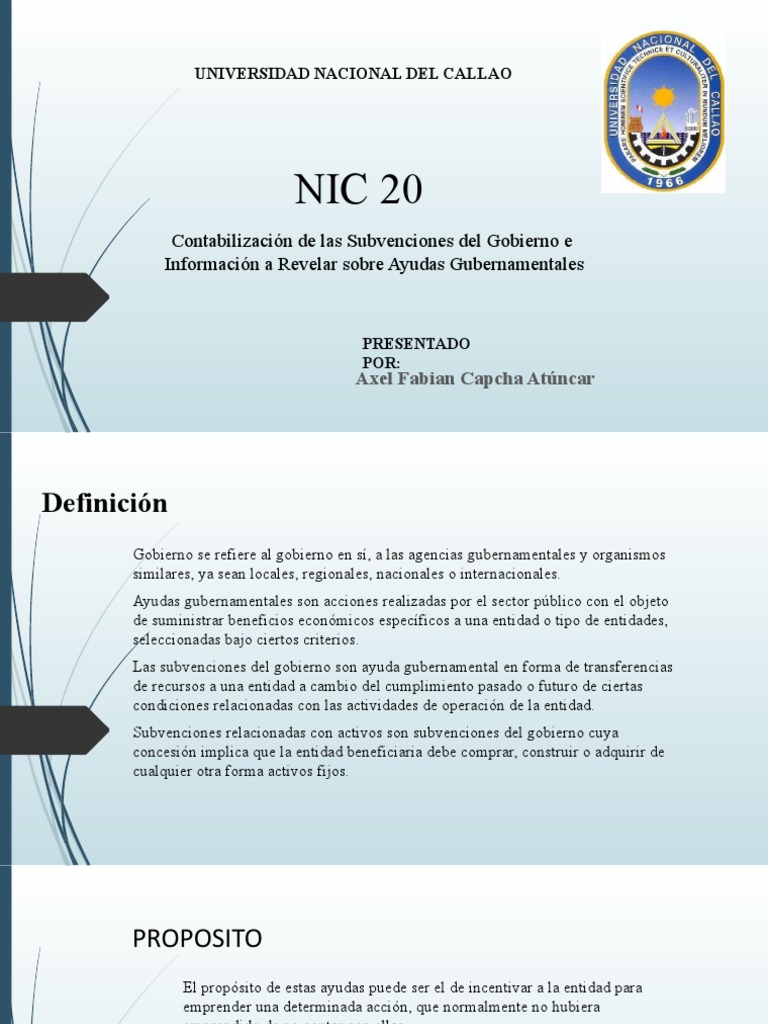 Nic 20 Exposición | PDF | Otorgar dinero) | Depreciación