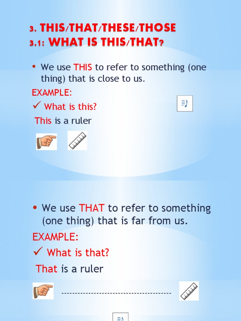 Understanding Demonstratives: This vs. That | PDF | Games & Activities ...