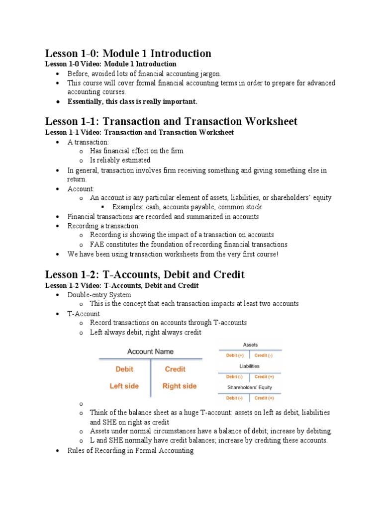 Financial Accounting Fundamentals | PDF | Debits And Credits ...