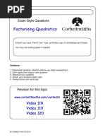 Factorising Quadratics Practice Questions | PDF | Factorization ...