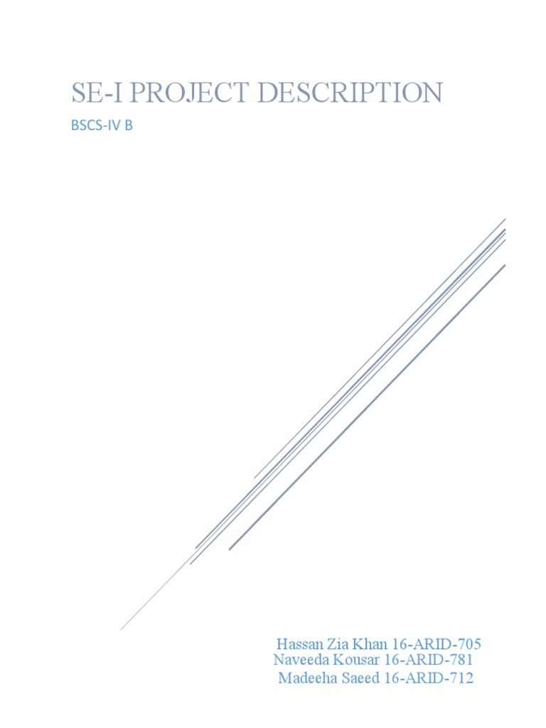 Se-I Project Description: Bscs-Iv B | PDF | Feasibility Study | Web Application