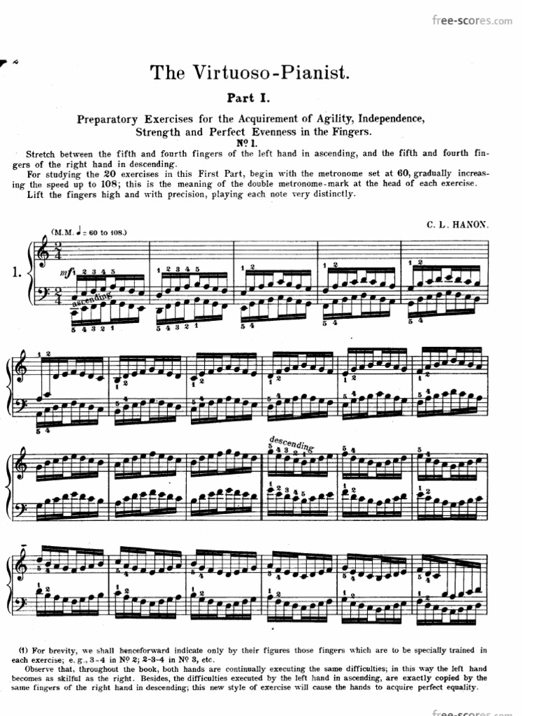 Hanon Exercises | PDF