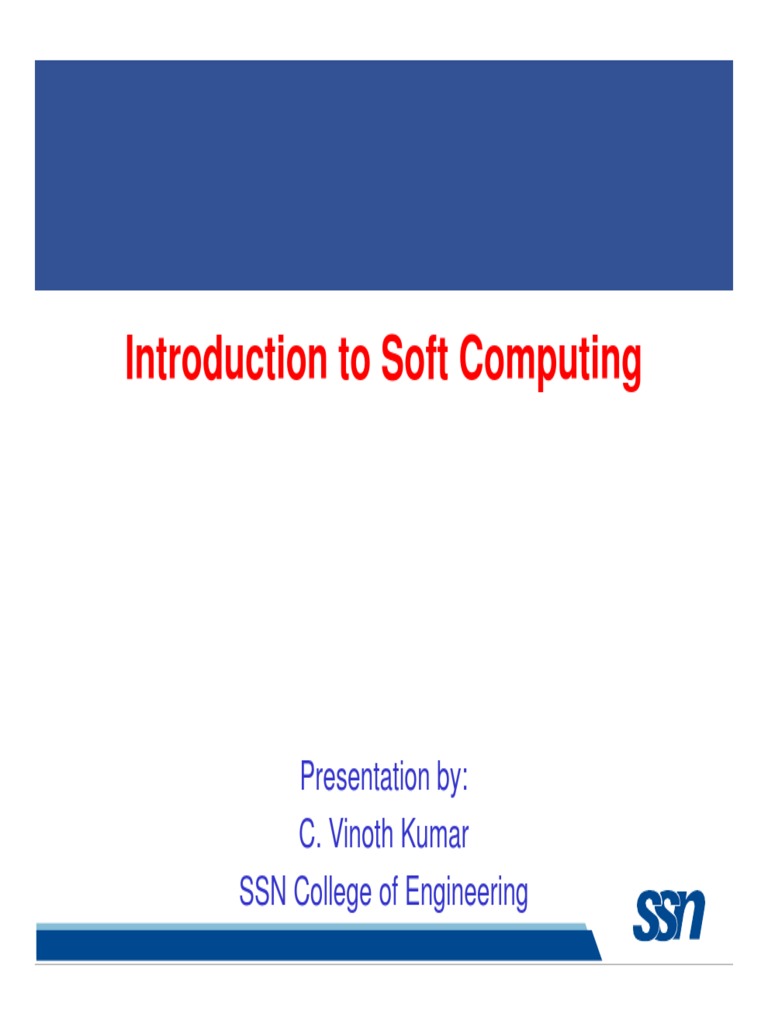 L 1 Introduction To Soft Computing PDF | PDF | Time Complexity | Fuzzy ...