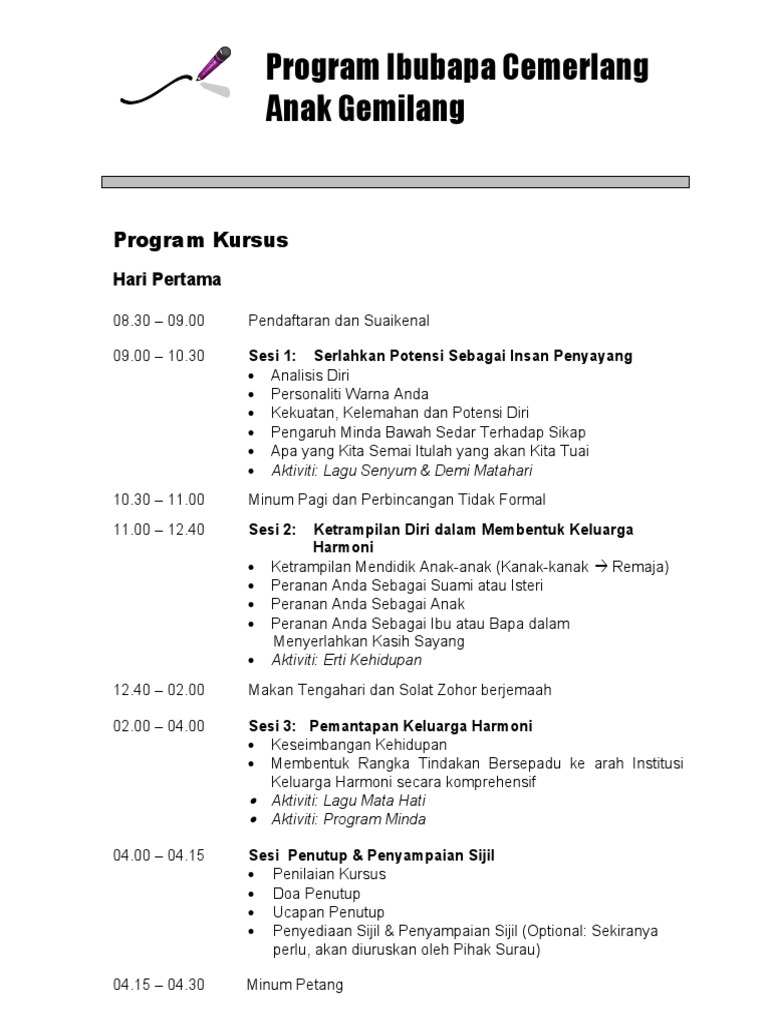 Aturcara Kursus | PDF