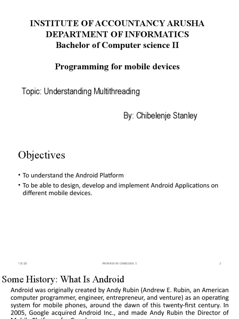 Institute of Accountancy Arusha Department of Informatics Bachelor of ...