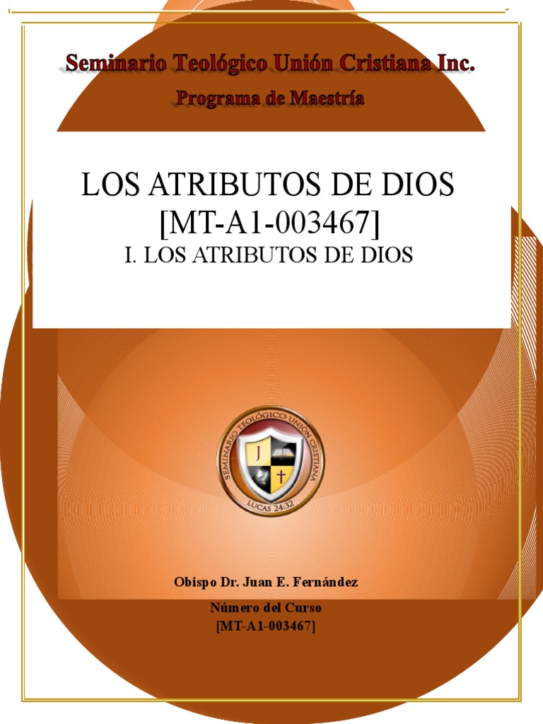 Los Atributos De Dios Mt A1 003467 Pdf Dios Gracia En El