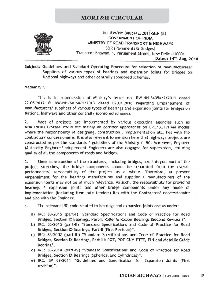 Mort&H Circular: Indian Highways Ň | PDF