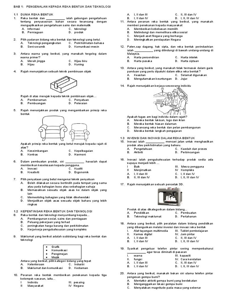 RBT Ting 1 Bahagian A | PDF