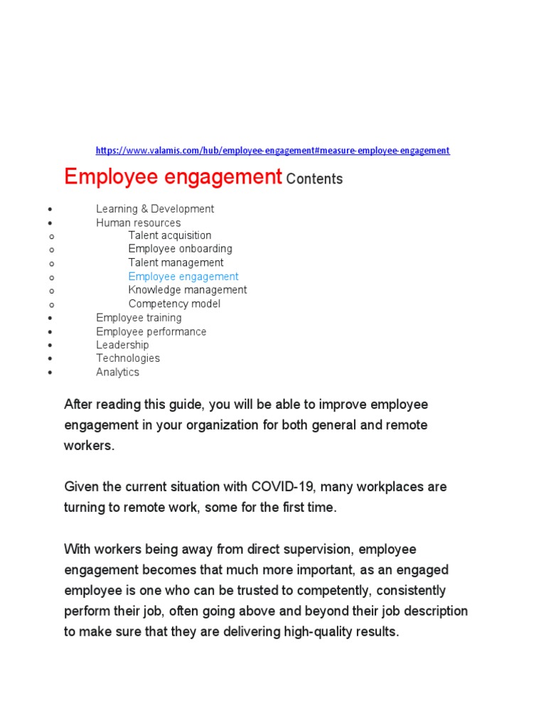 Improving Employee Engagement For Remote And On Site Workers A