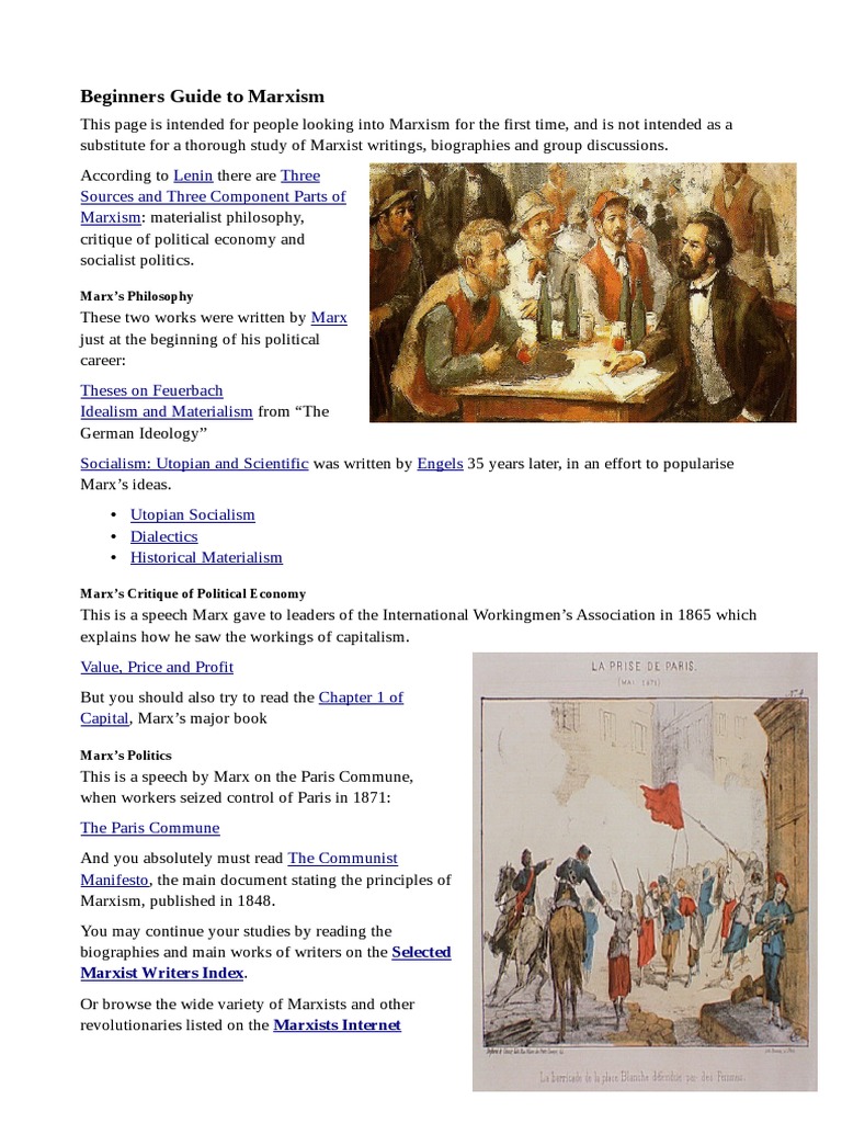 Beginners Guide To Marxism | PDF