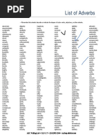 Adverbs Cheat Sheet | PDF | Adverb | Adjective