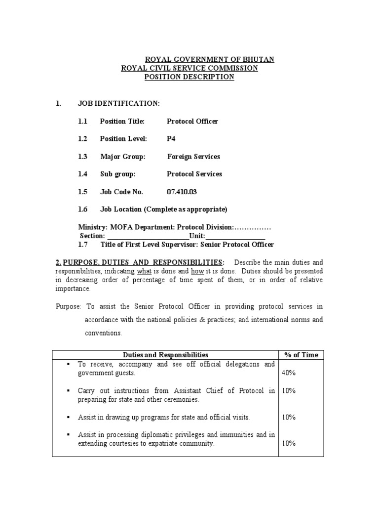 Protocol Officer | PDF | Knowledge | Government