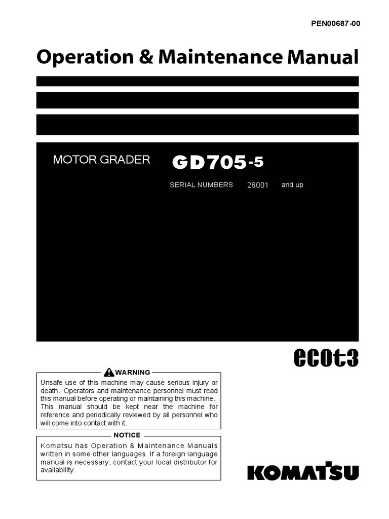 Omm Gd705a-5 - Pen00687-00 PDF | PDF | Safety | Fuels