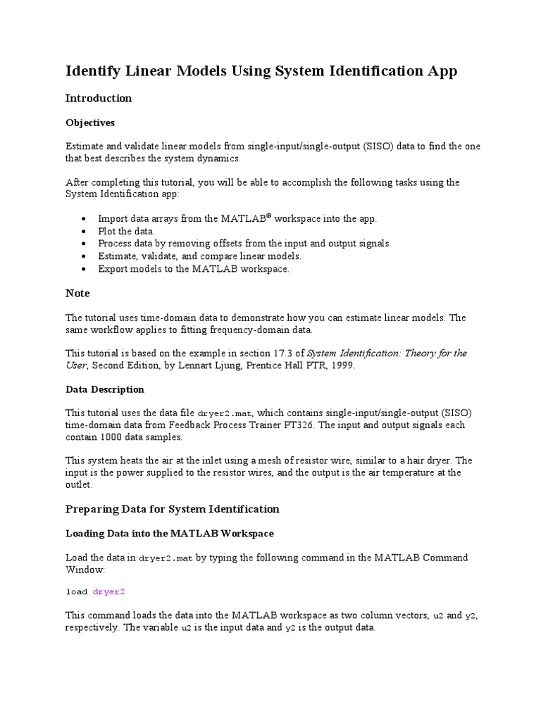 Material 3 - System Identification Tutorial | PDF | Akaike Information ...
