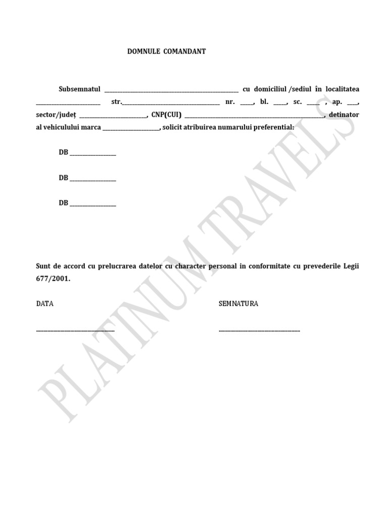 Cerere Preferentiale | PDF