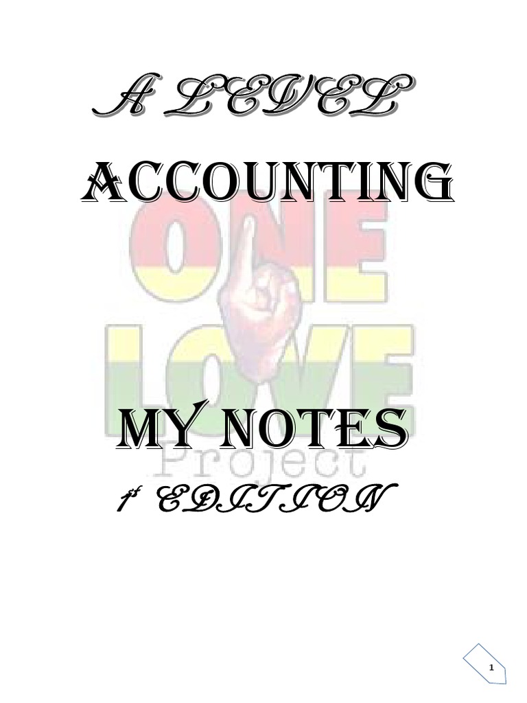 Accounting Notes PDF | PDF | Debits And Credits | Bookkeeping
