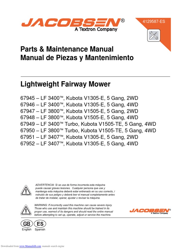 LF 3400 Kubota V1305e 5 Gang 2wd | PDF | Tractor | Horsepower