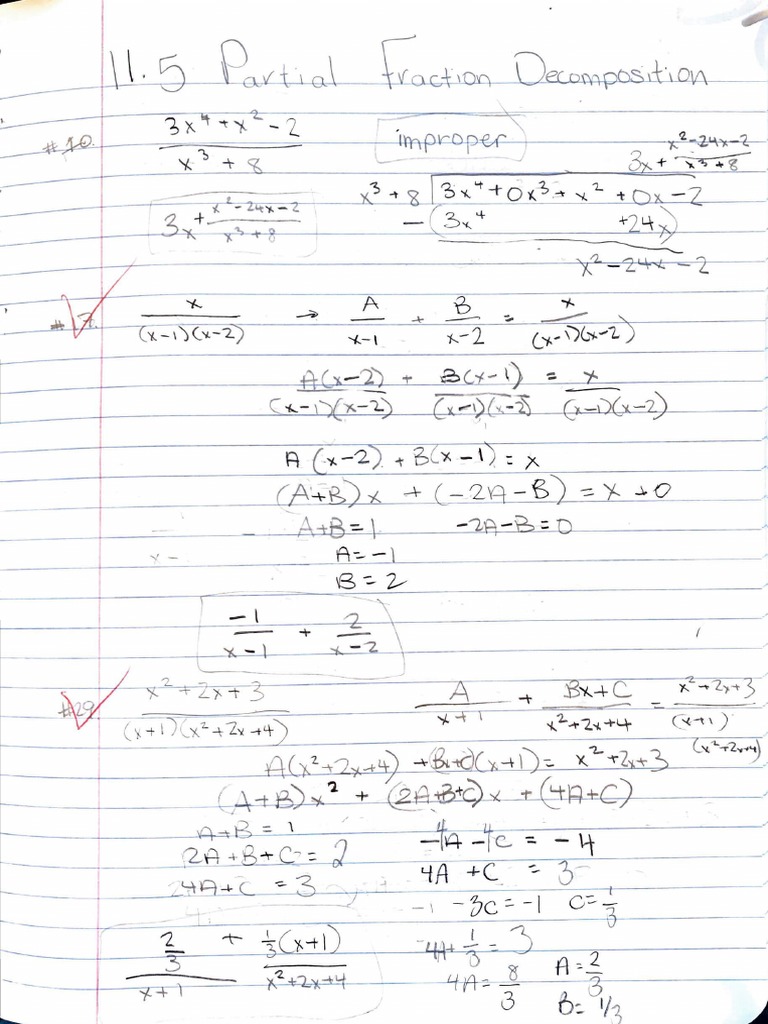 11.5 Partial Fraction Decomposition | PDF
