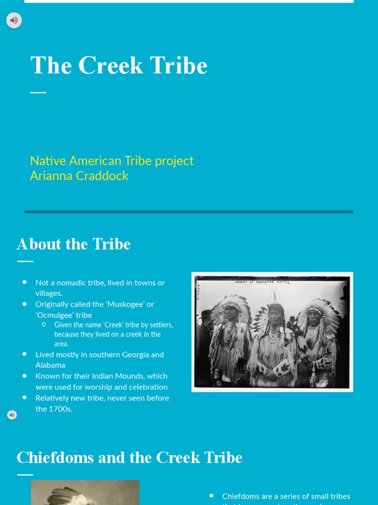 The Creek Tribe 1 | PDF | Muscogee | Native Americans In The United States