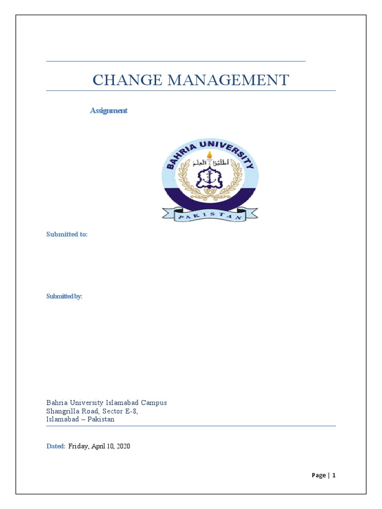 Change Management: Assignment | PDF | Business