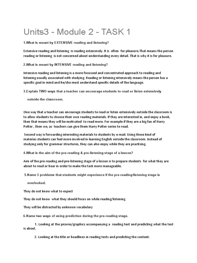 Units3 - Module 2 - TASK 1 | PDF | Neuropsychology | Teaching