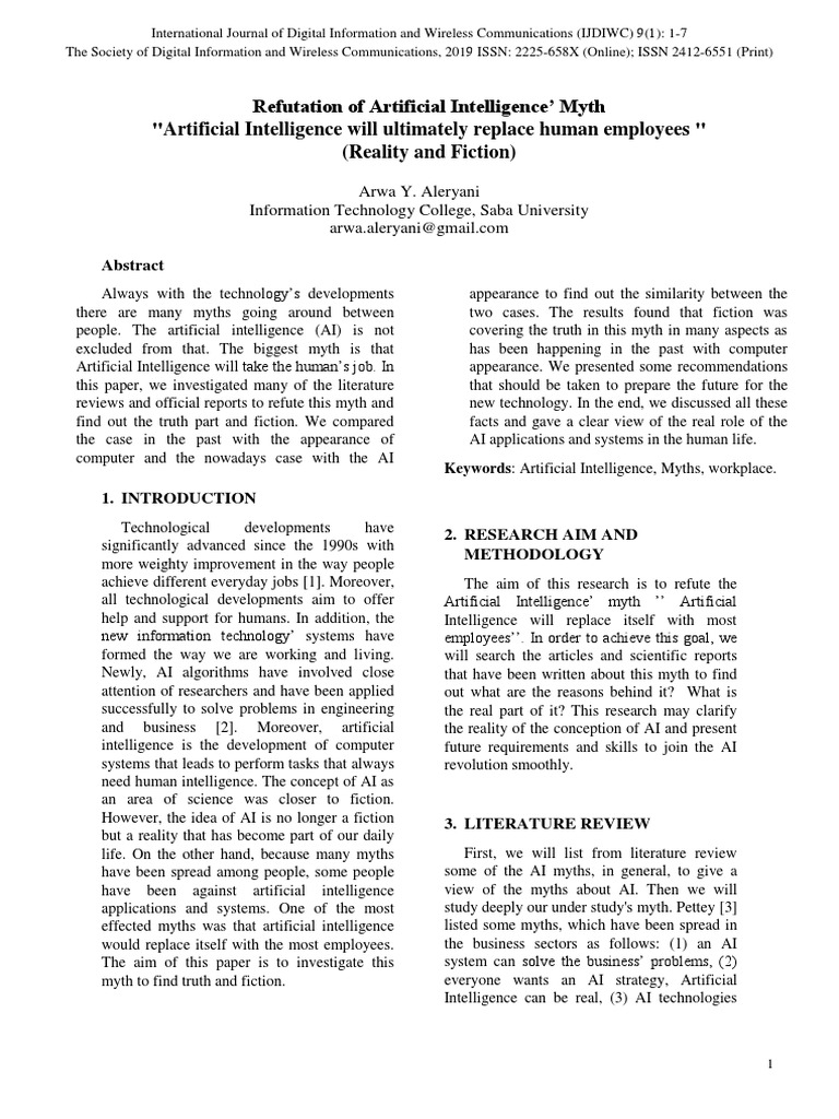 Refutation Of Artificial Intelligence My Pdf Pdf Artificial 5193