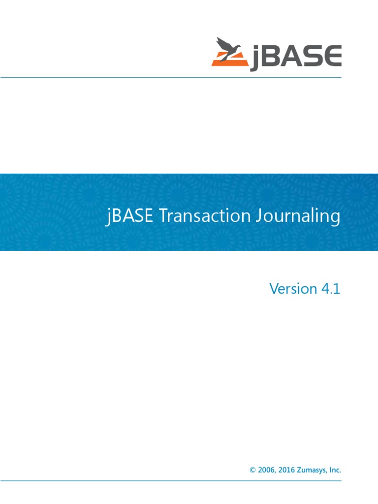 jBASE Transaction Journaling | PDF | Backup | Database Transaction