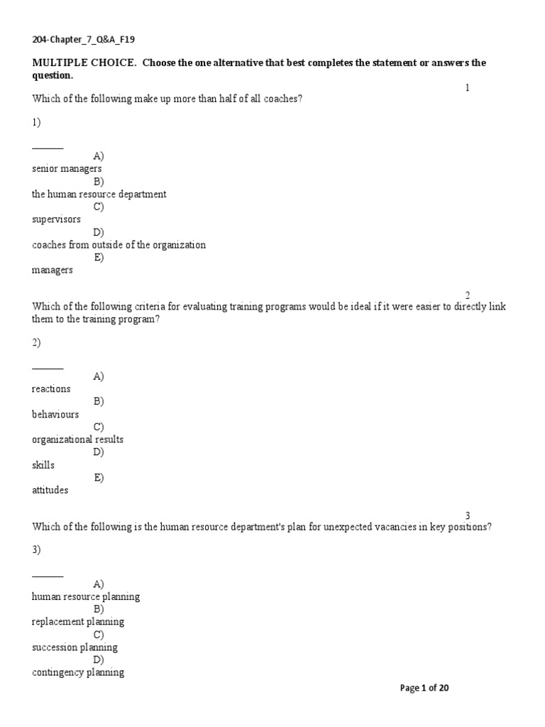 MULTIPLE CHOICE. Choose The One Alternative That Best Completes The ...