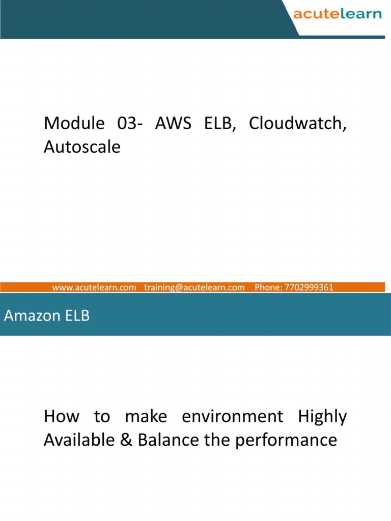AWS ELB Cloudwatch Autoscale | PDF | Domain Name System | Load Balancing (Computing)