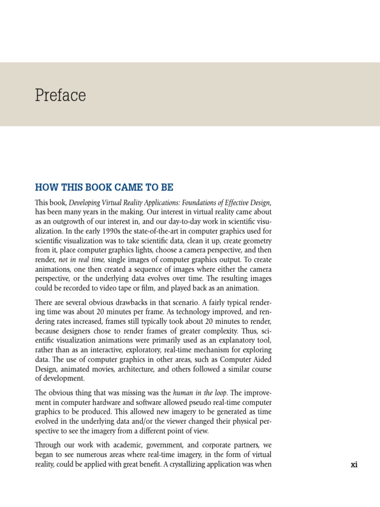 Preface: How This Book Came To Be | PDF | Virtual Reality | Rendering ...