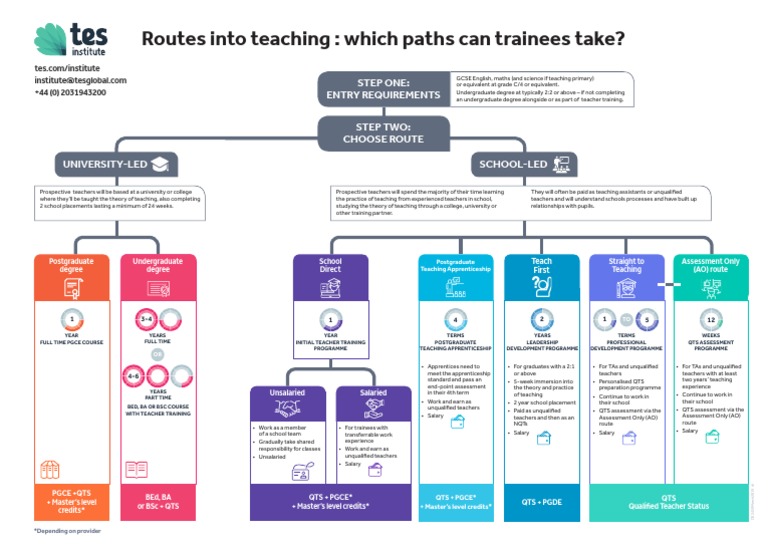 Tes Institute - Routes Into Teaching Infographic PDF | PDF ...