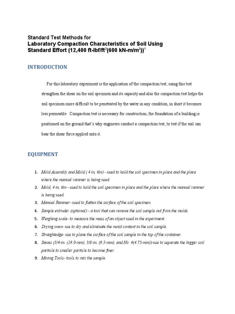ASTM D 698 (LImeLight) | PDF | Soil | Building Engineering