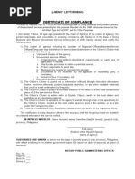 ARTA - Template, Certificate of Compliance | PDF | Government | Justice