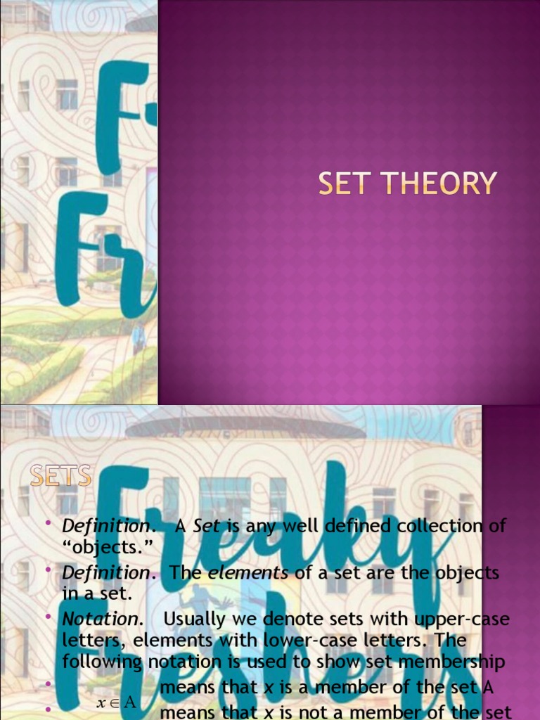 Set Theory | PDF | Set (Mathematics) | Abstract Algebra