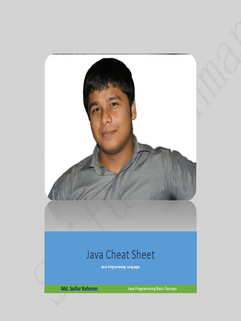 Md. Saifur Rahman: Java Programming Basic Concept | PDF | Class ...